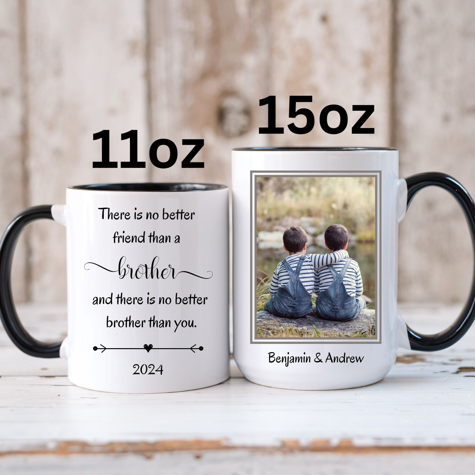 Personalized Brother Name Mug, Custom Brother Birthday Mug, Custom ...