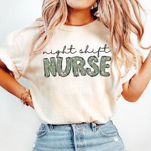 Comfort Colors* Night Shift Nurse T-shirt ER Night Shift Nurse Gift ...
