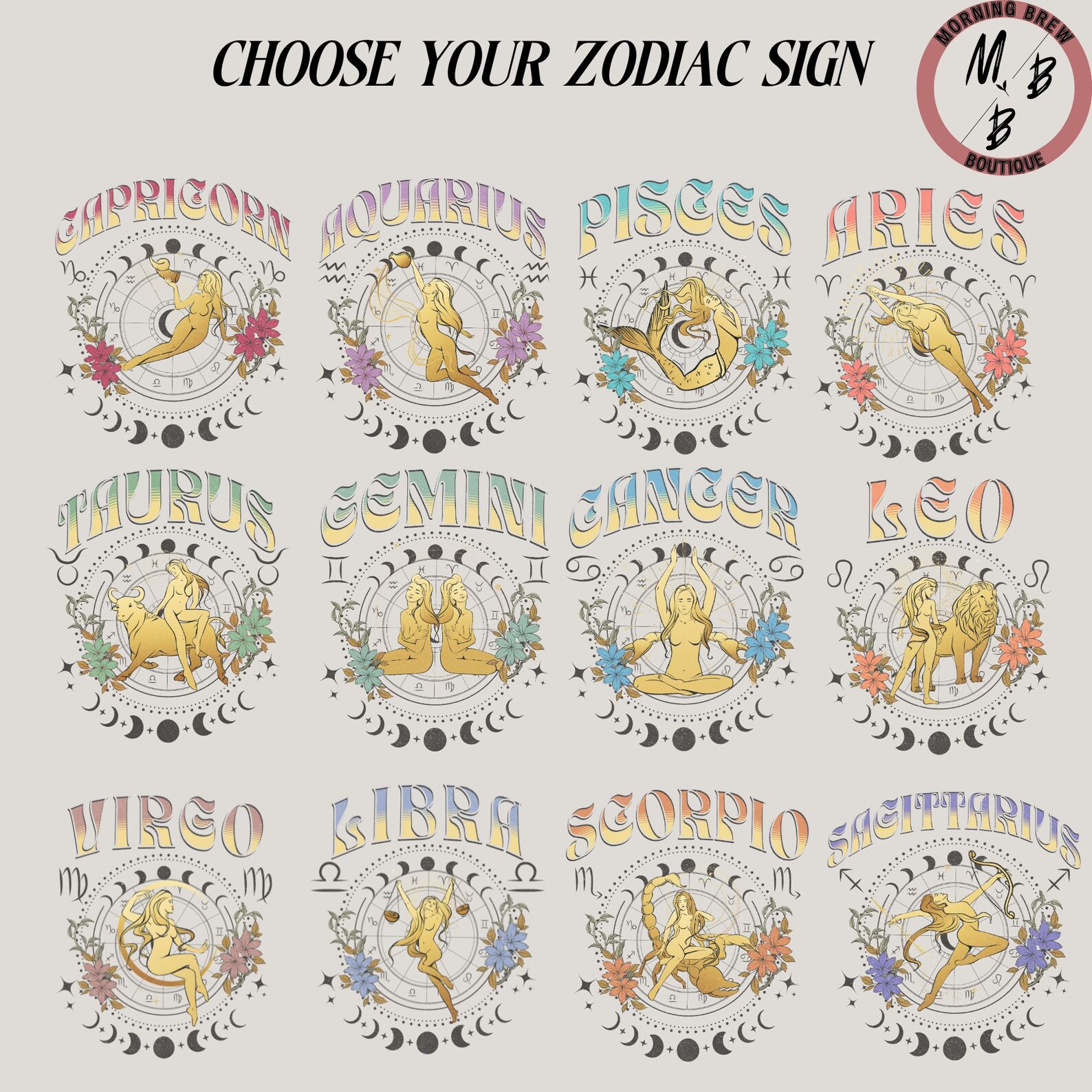 Zodiac Beach Hoodie 12 Zodiac Signs Hoodie Birthday Hoodie Cancer ...