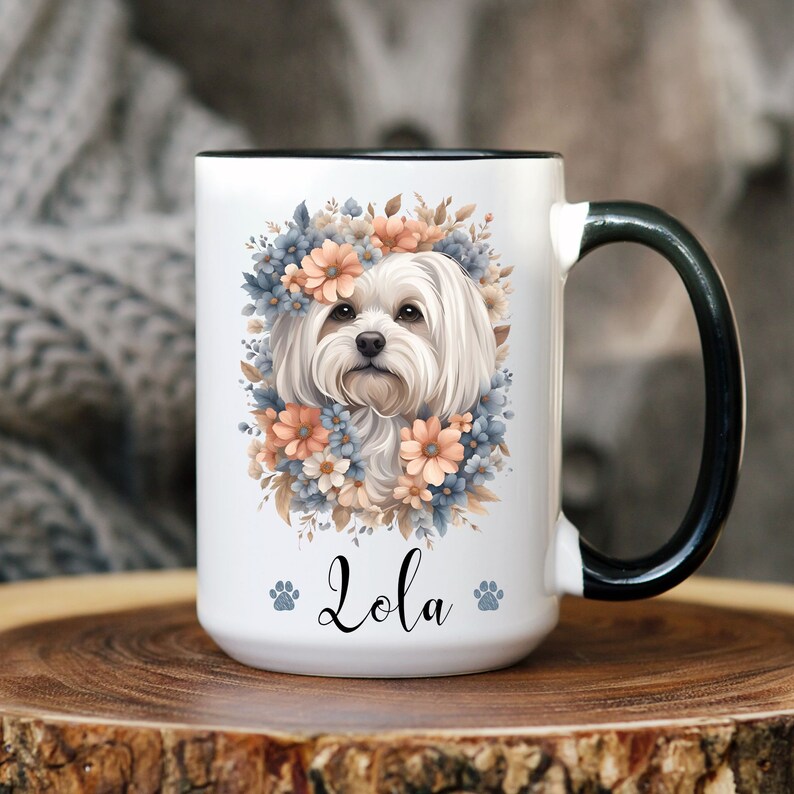 Personalized Maltese Dog Memorial Mug, Custom Loss of Pet Gift ...