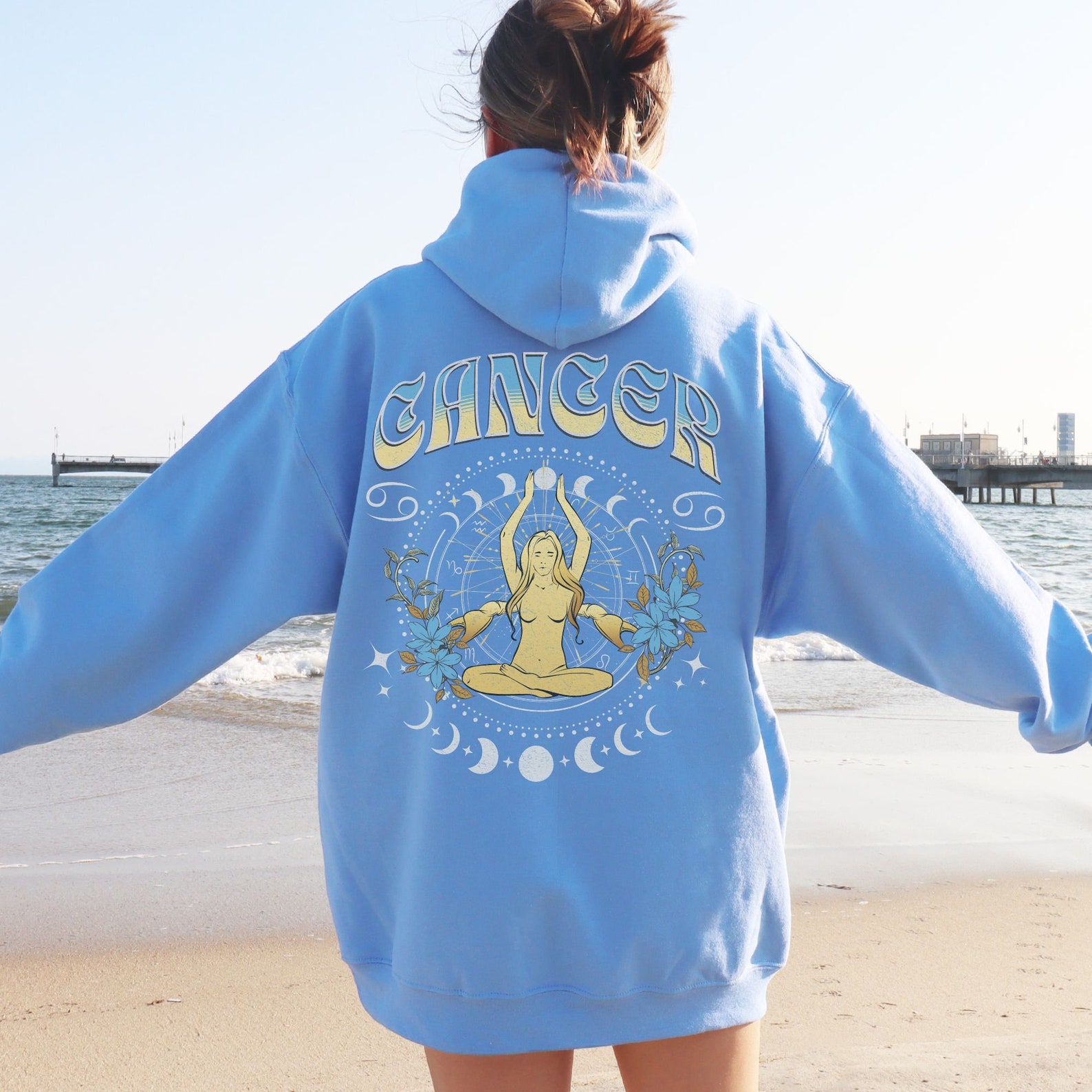 Zodiac Beach Hoodie 12 Zodiac Signs Hoodie Birthday Hoodie Cancer ...