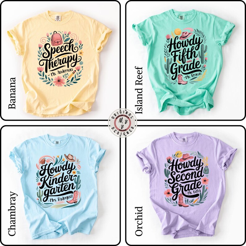Comfort Colors* Howdy Fourth Grade Custom Western Back to School ...