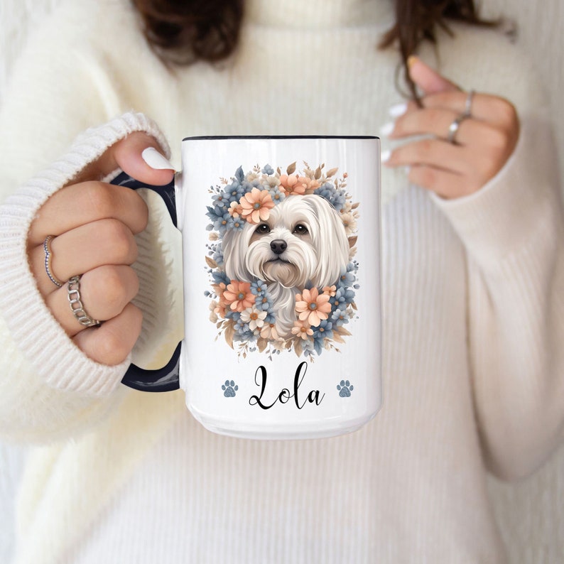 Personalized Maltese Dog Memorial Mug, Custom Loss of Pet Gift ...