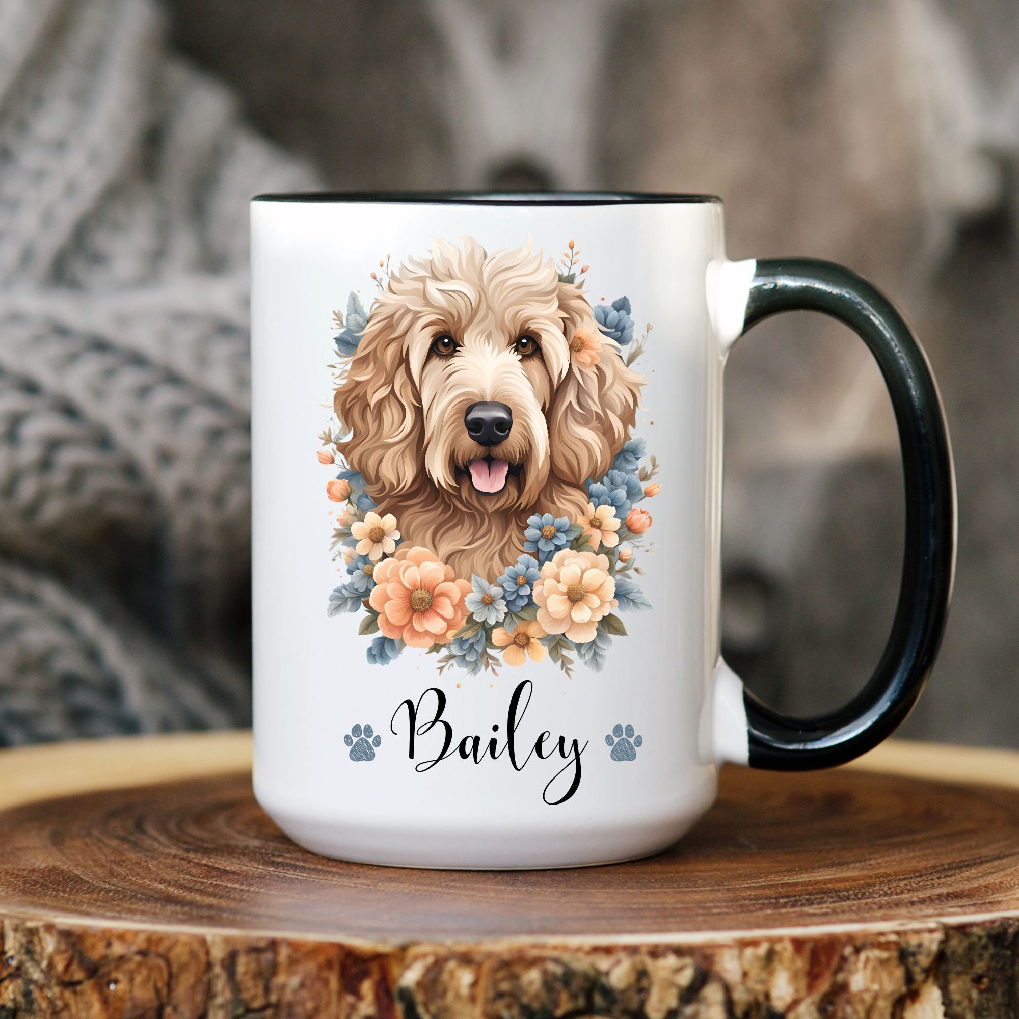 Personalized Golden Doodle Dog Memorial Mug, Custom Loss of Pet Gift ...