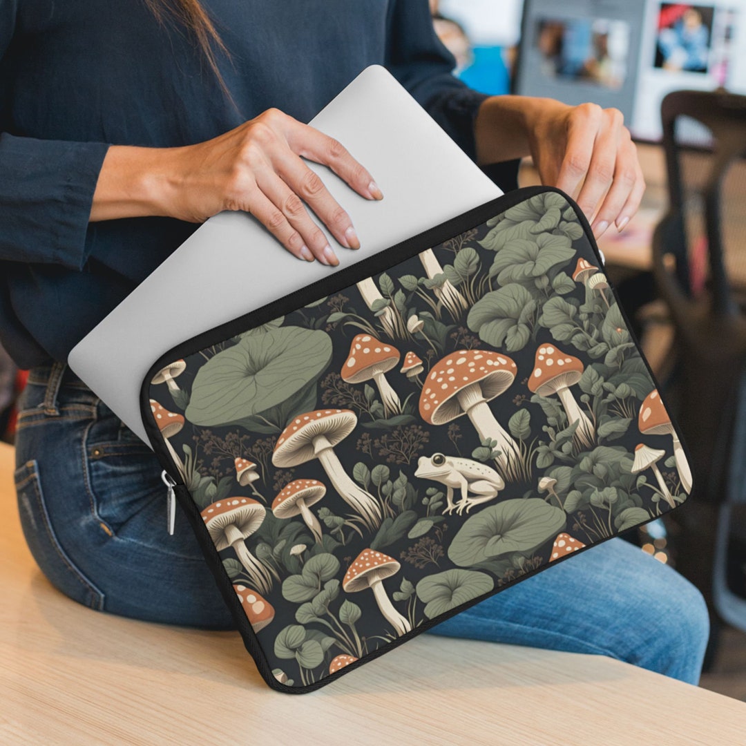Cottagecore Mushroom Laptop Sleeve, Cottagecore Laptop Sleeve, Mushroom ...