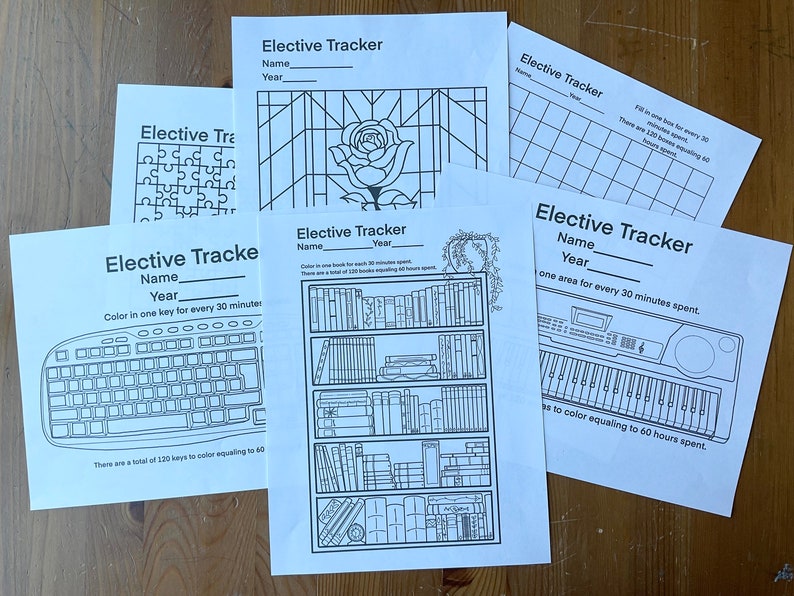 Elective Trackers for Homeschool - Etsy