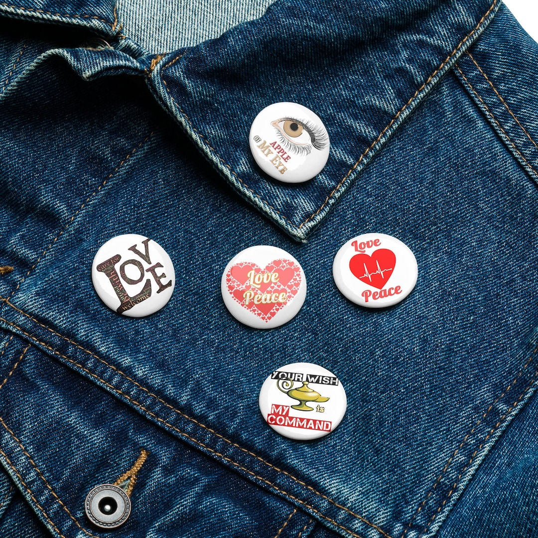 Super Cute Pin Collection: Apple of My Eye Love & Peace Your - Etsy