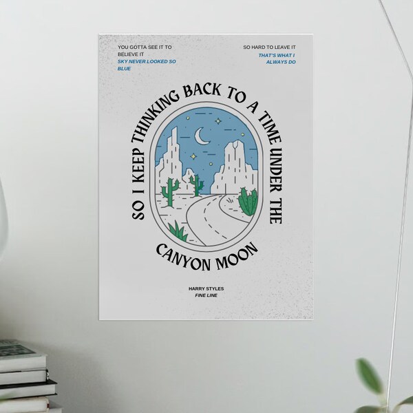 Canyon Moon Harry Styles Poster - Etsy