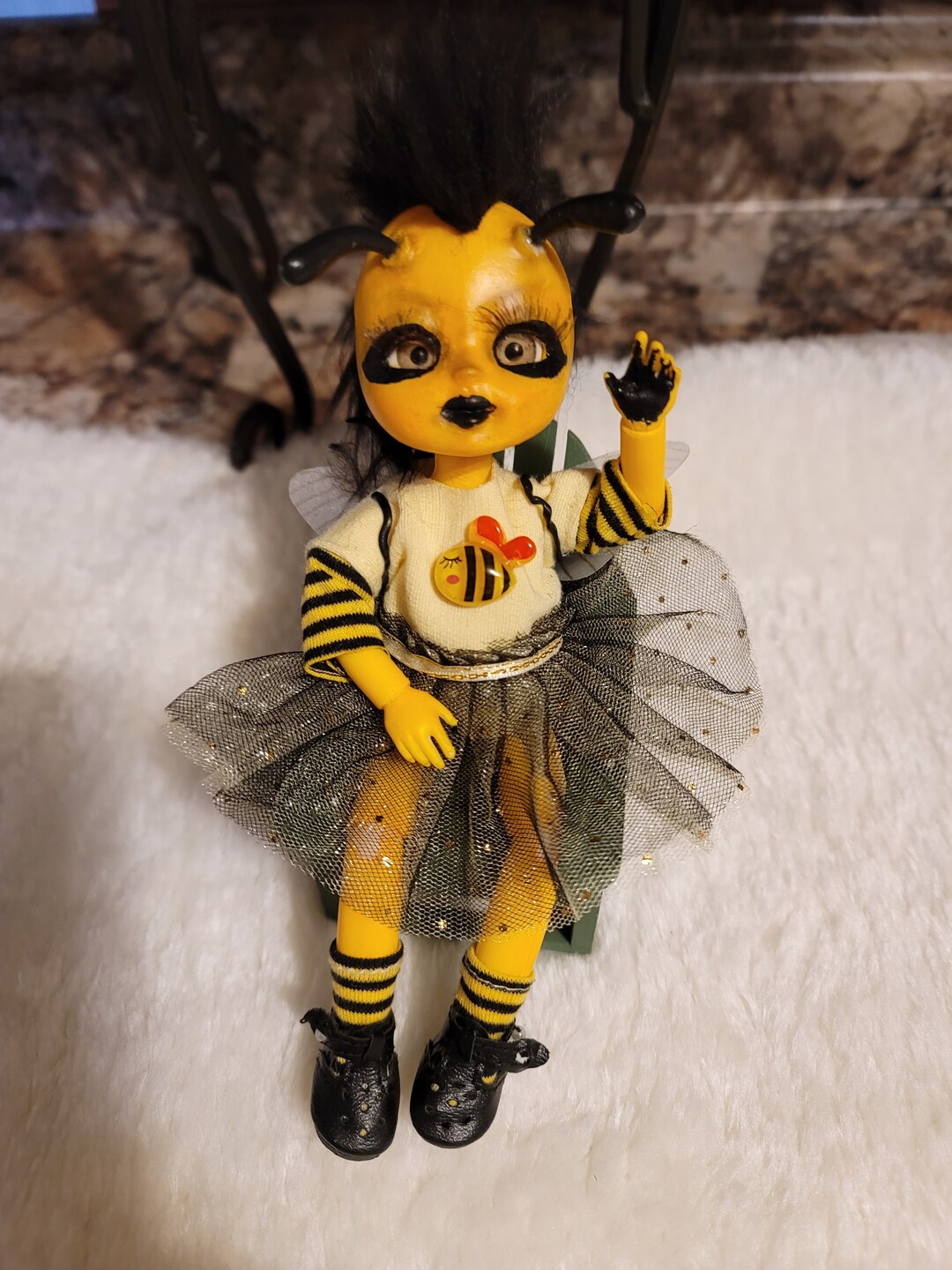 Ooak BJD Bee Baby Girl Doll, Bjd , Artist Painted Bjd Bee, Art Bee Doll ...
