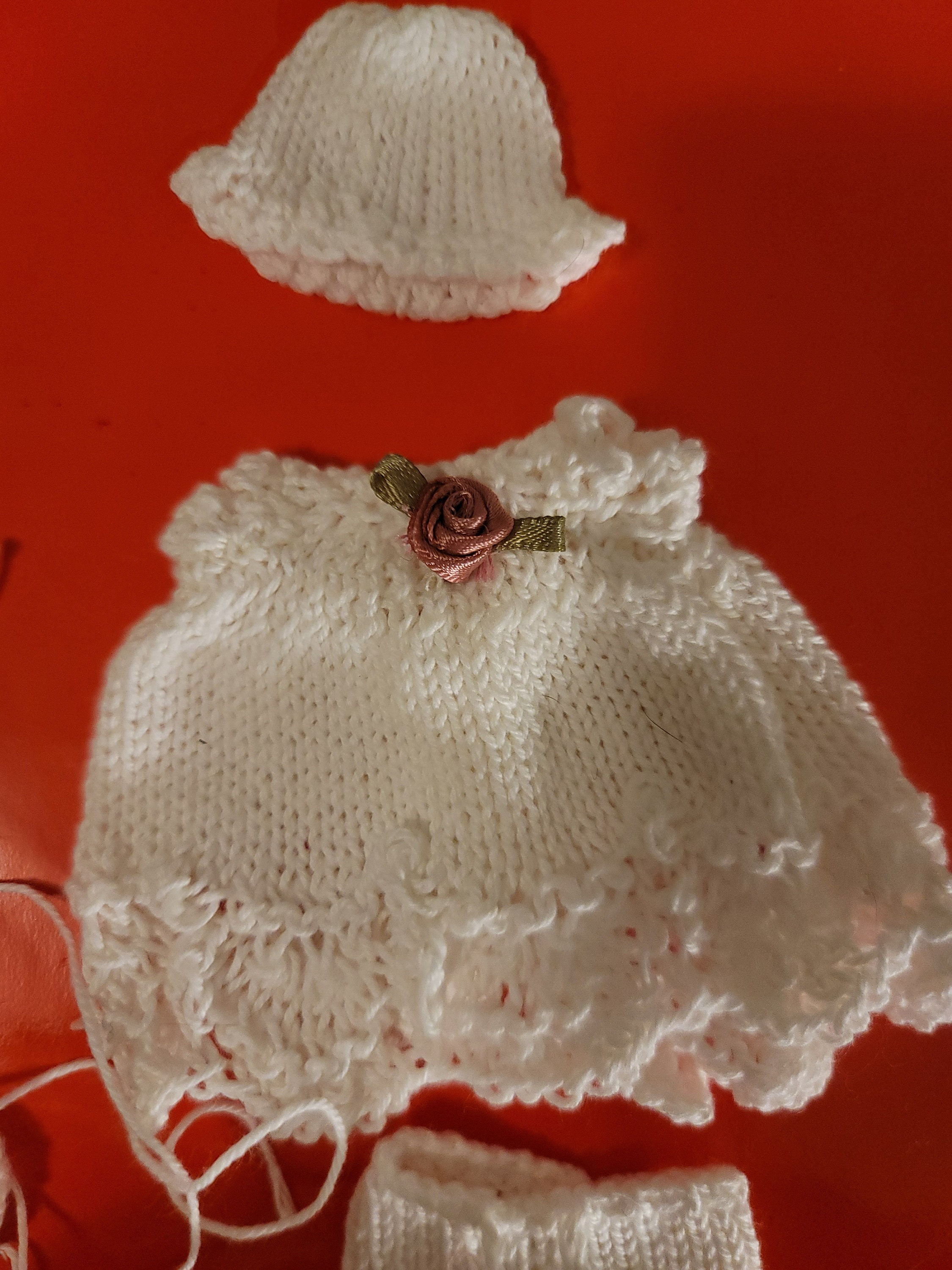 Tiny Knit Outfit Clothes for Baby Doll, Clay Baby, Art Baby Doll, 5 to ...