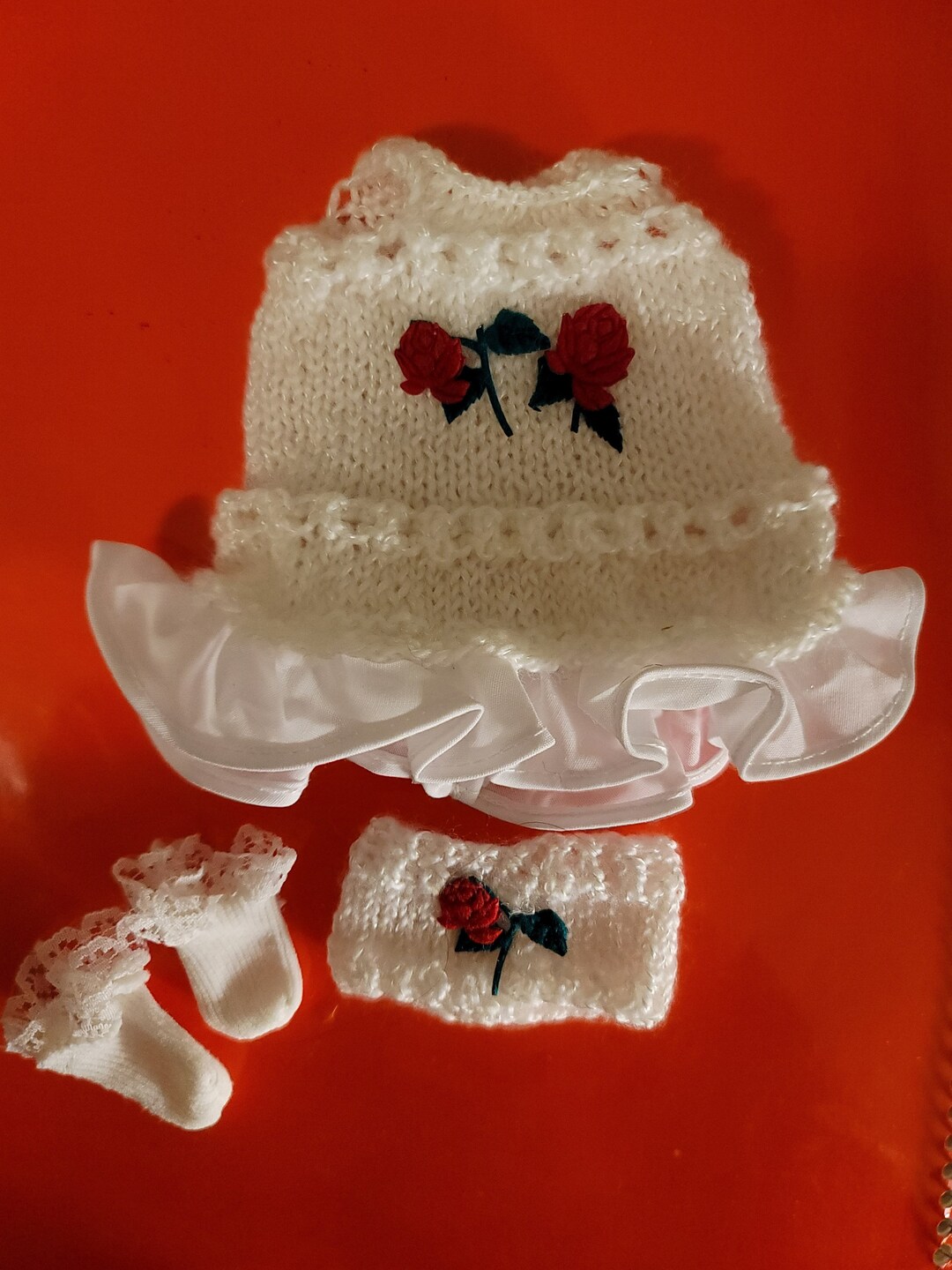 Tiny Knit Outfit Clothes for Baby Doll, Clay Baby, Art Baby Doll, 4 to ...