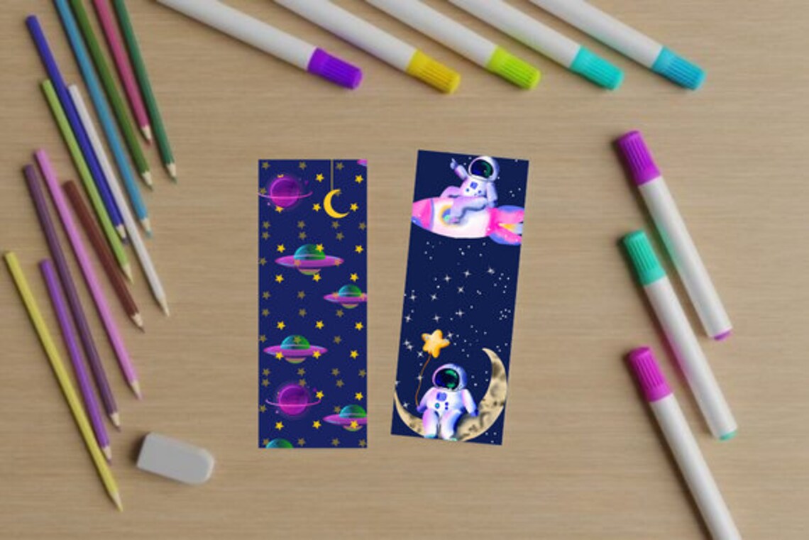 Printable Space Bookmarks for Kids, Instant Digital Dowload, PDF Format ...