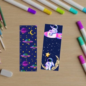 Printable Space Bookmarks for Kids, Instant Digital Dowload, PDF Format ...