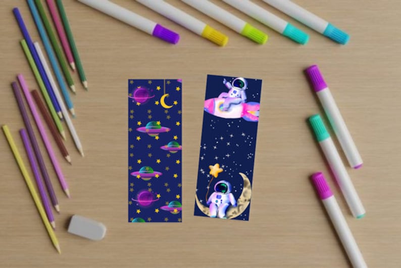 Printable Space Bookmarks for Kids, Instant Digital Dowload, PDF Format ...