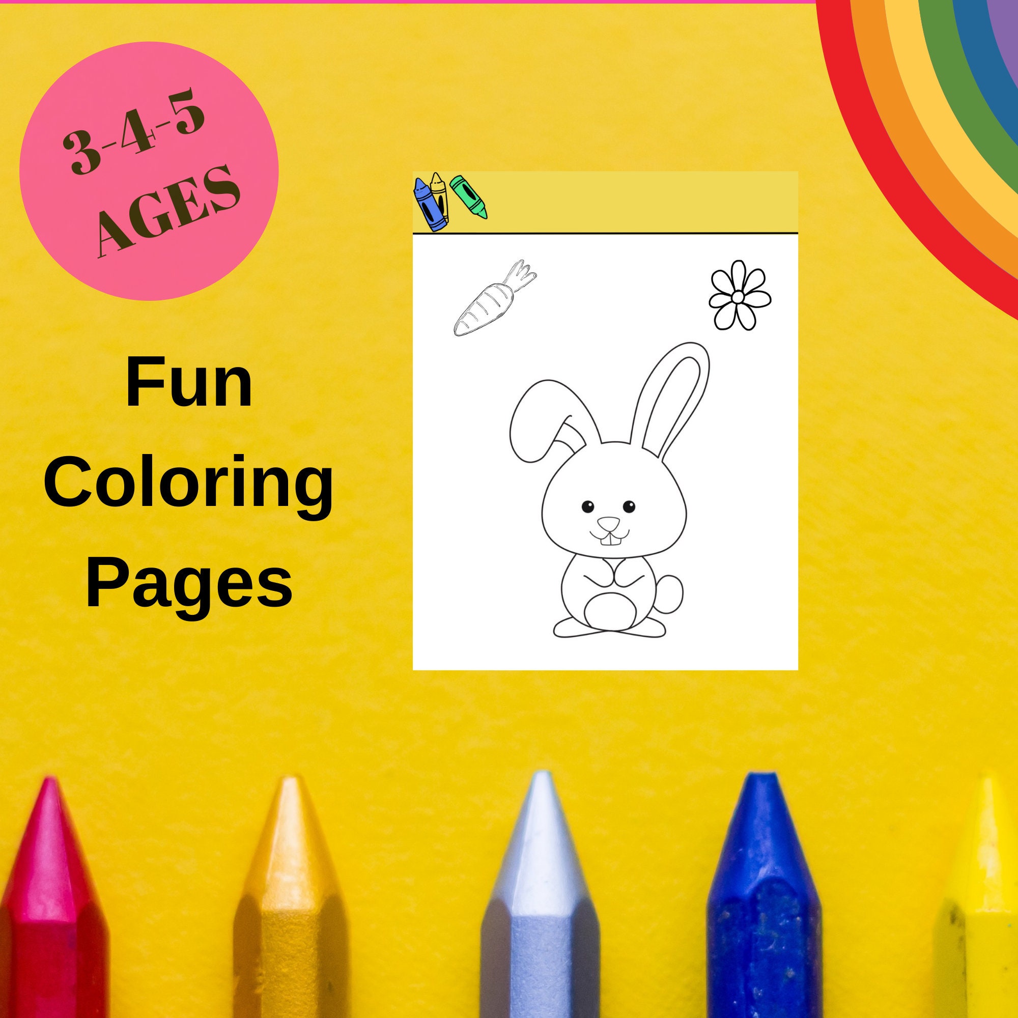 Cute and Easy Animal Coloring Book Pages for Kids and Printable Fun ...