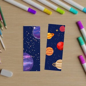 Printable Space Bookmarks for Kids, Instant Digital Dowload, PDF Format ...
