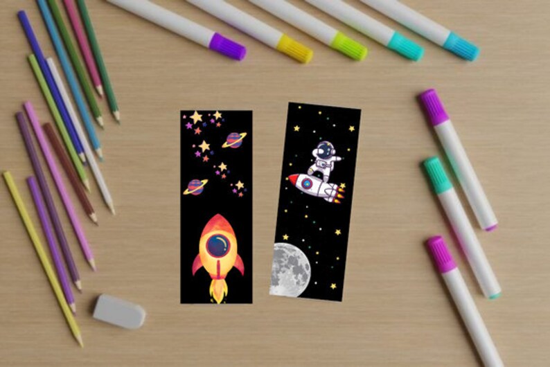Printable Space Bookmarks for Kids, Instant Digital Dowload, PDF Format ...