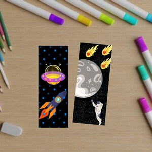 Printable Space Bookmarks for Kids, Instant Digital Dowload, PDF Format ...