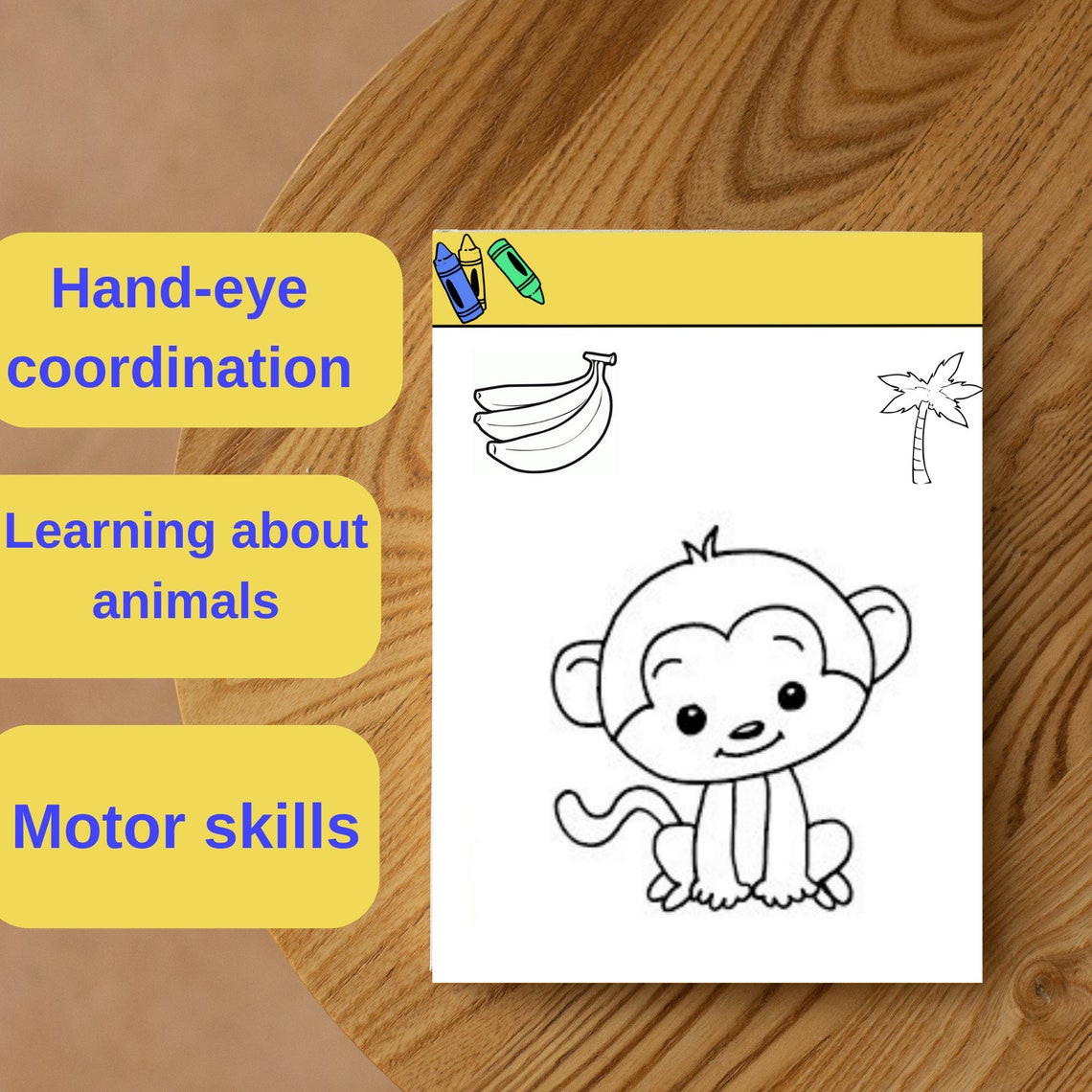 Cute and Easy Animal Coloring Book Pages for Kids and Printable Fun ...