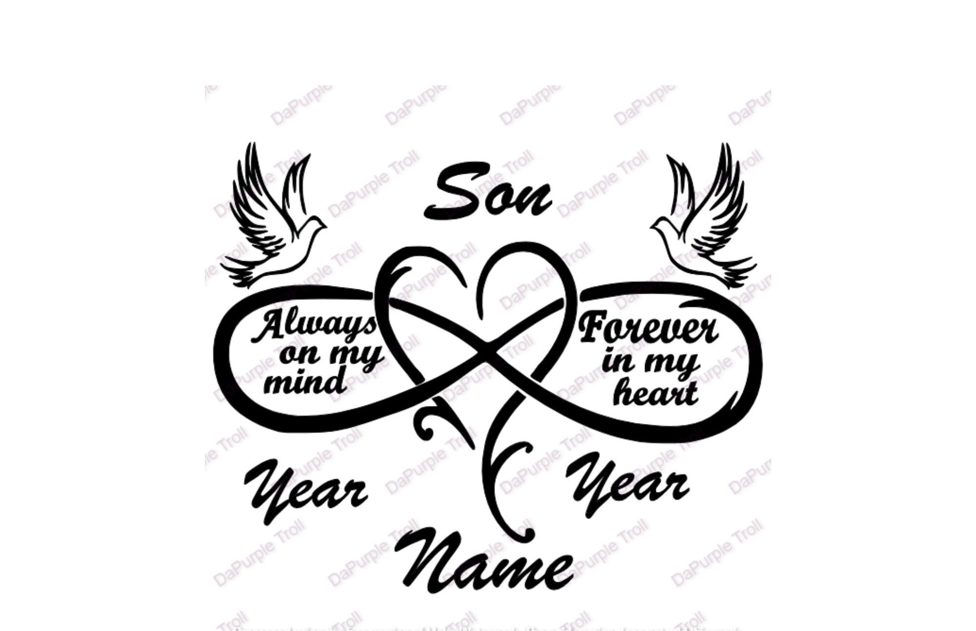 Son Memorial Decal: Personalized Remembrance Sticker - Etsy