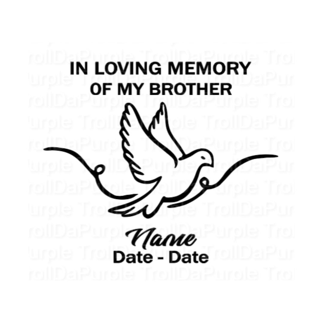 Brother, in Loving Memory, Memorial Decal, - Etsy