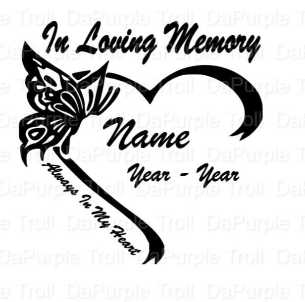 In Loving Memory Memorial Decal, Memorial Decal, Personalized Memorial ...