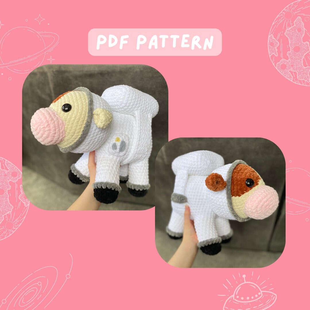 Cow Crochet Pattern, Astronaut Crochet Pattern, Amigurumi Cow Pattern ...
