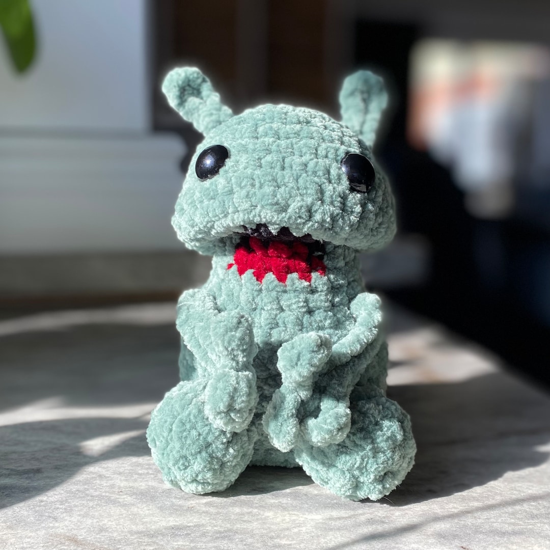 Alien Plushie, Poppable Screaming Alien Crochet Plushie, Amigurumi ...