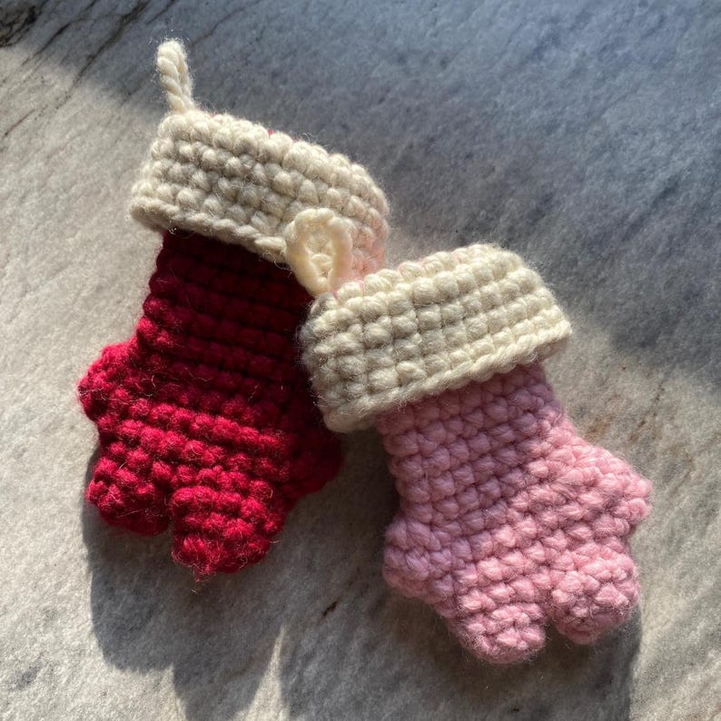Paw Christmas Stocking Crochet Pattern Set – PDF Pet Stockings in 3 ...