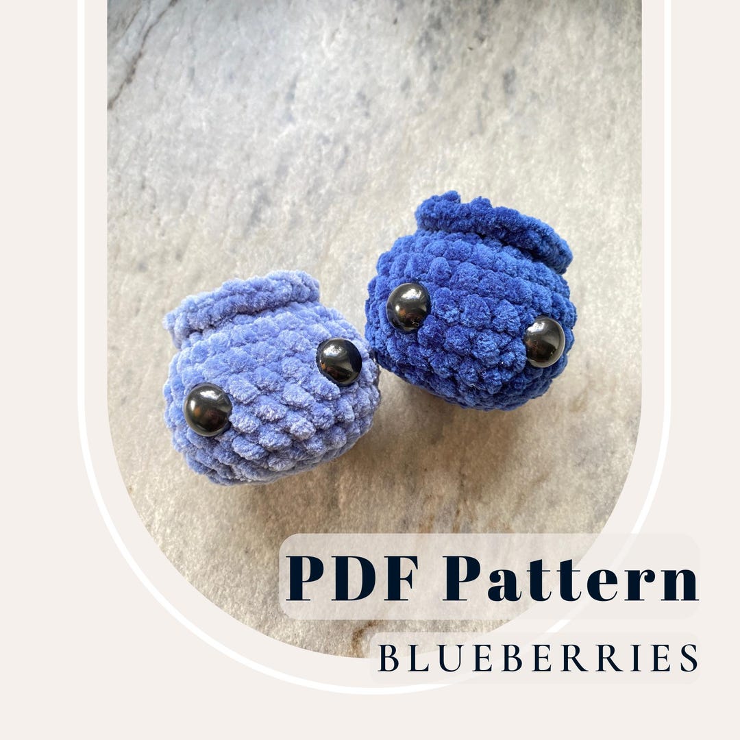 Blueberry Crochet Pattern – Cute Amigurumi Fruit - Food Amigurumi PDF ...