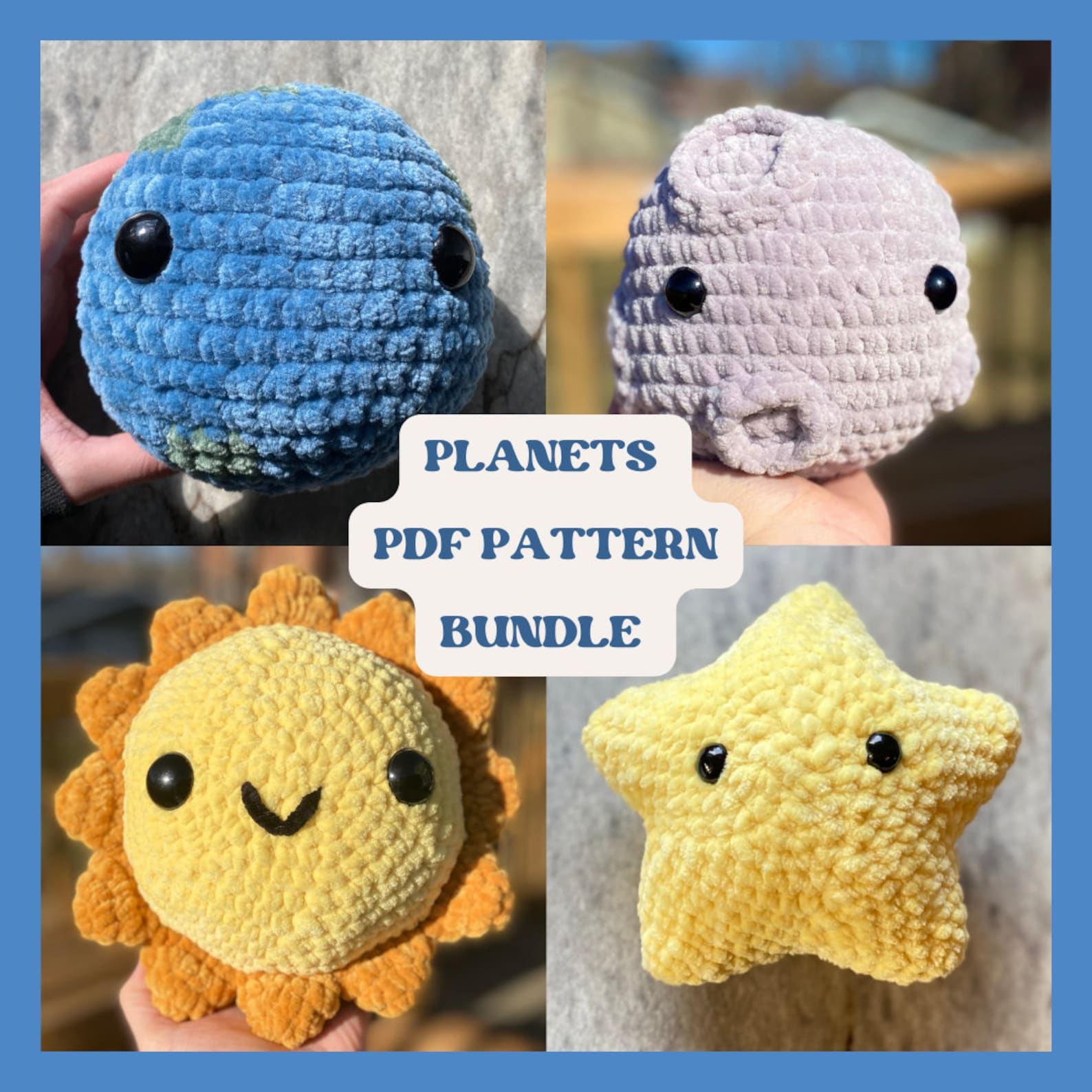 Planets Crochet Pattern Bundle, Star Crochet Pattern, Sun Crochet ...