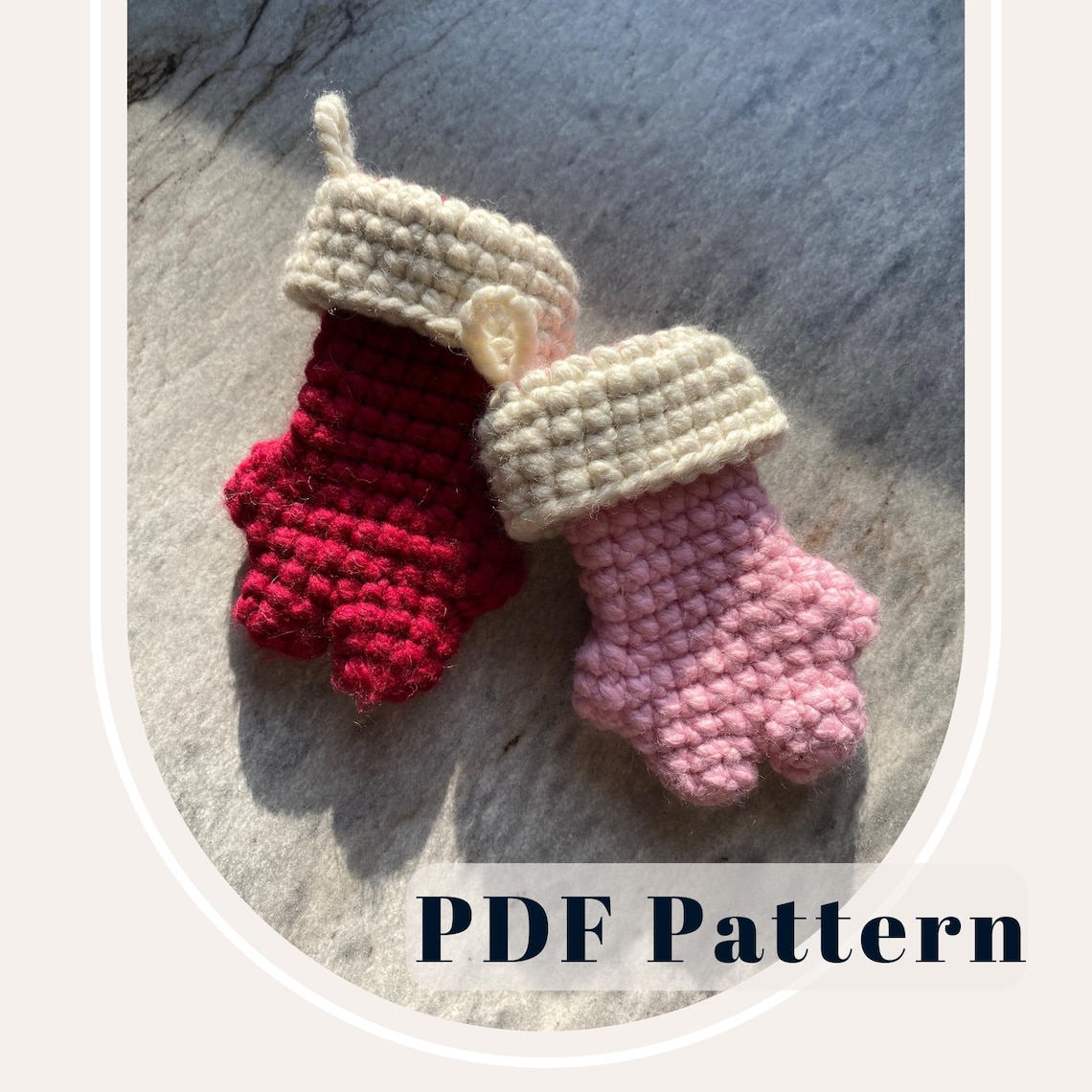 Paw Christmas Stocking Crochet Pattern Set – PDF Pet Stockings in 3 ...