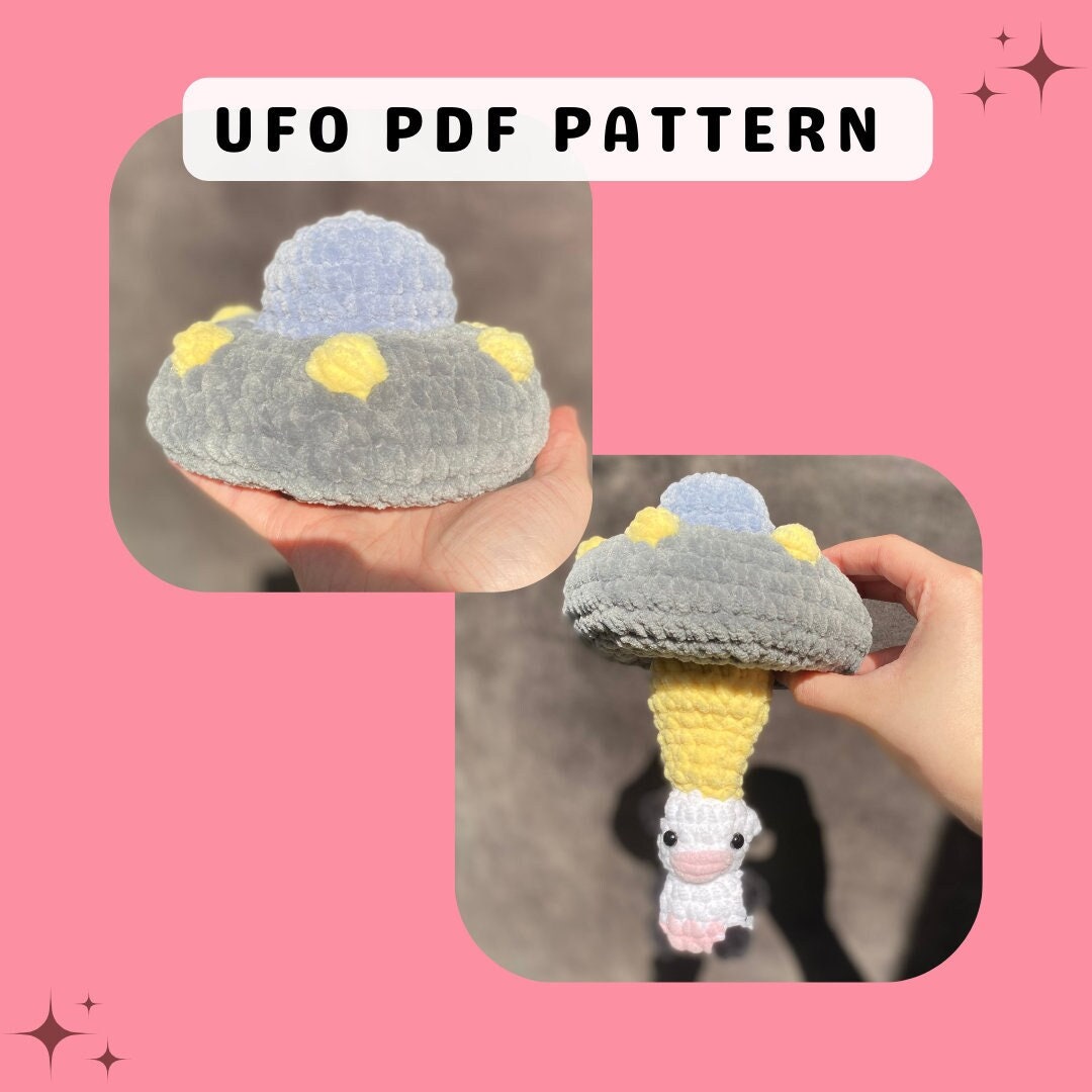 UFO Crochet Pattern, Alien Spaceship Crochet Pattern, Amigurumi UFO ...