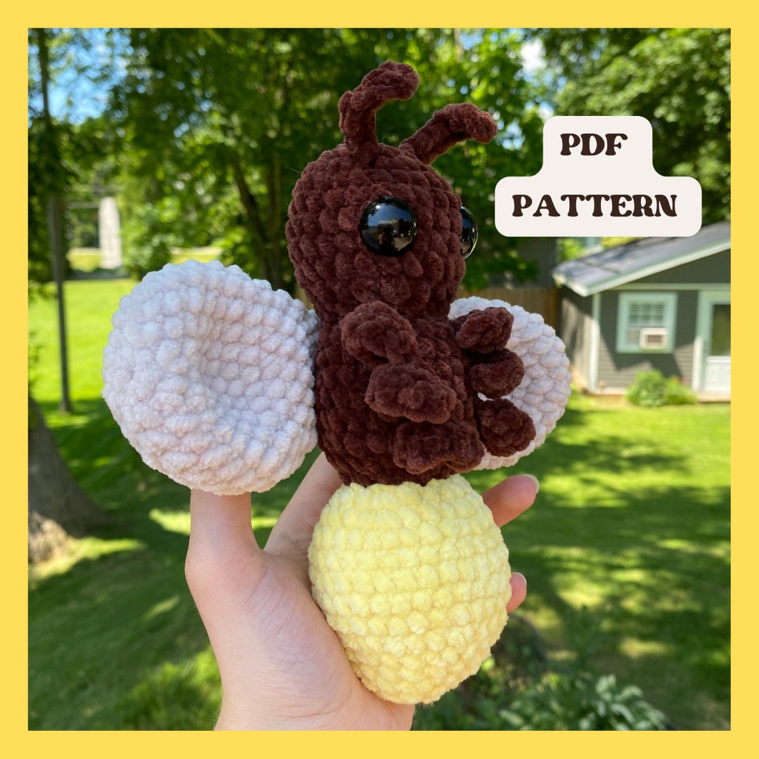 Firefly Crochet Pattern, Firefly Amigurumi Pattern, Insect Crochet ...