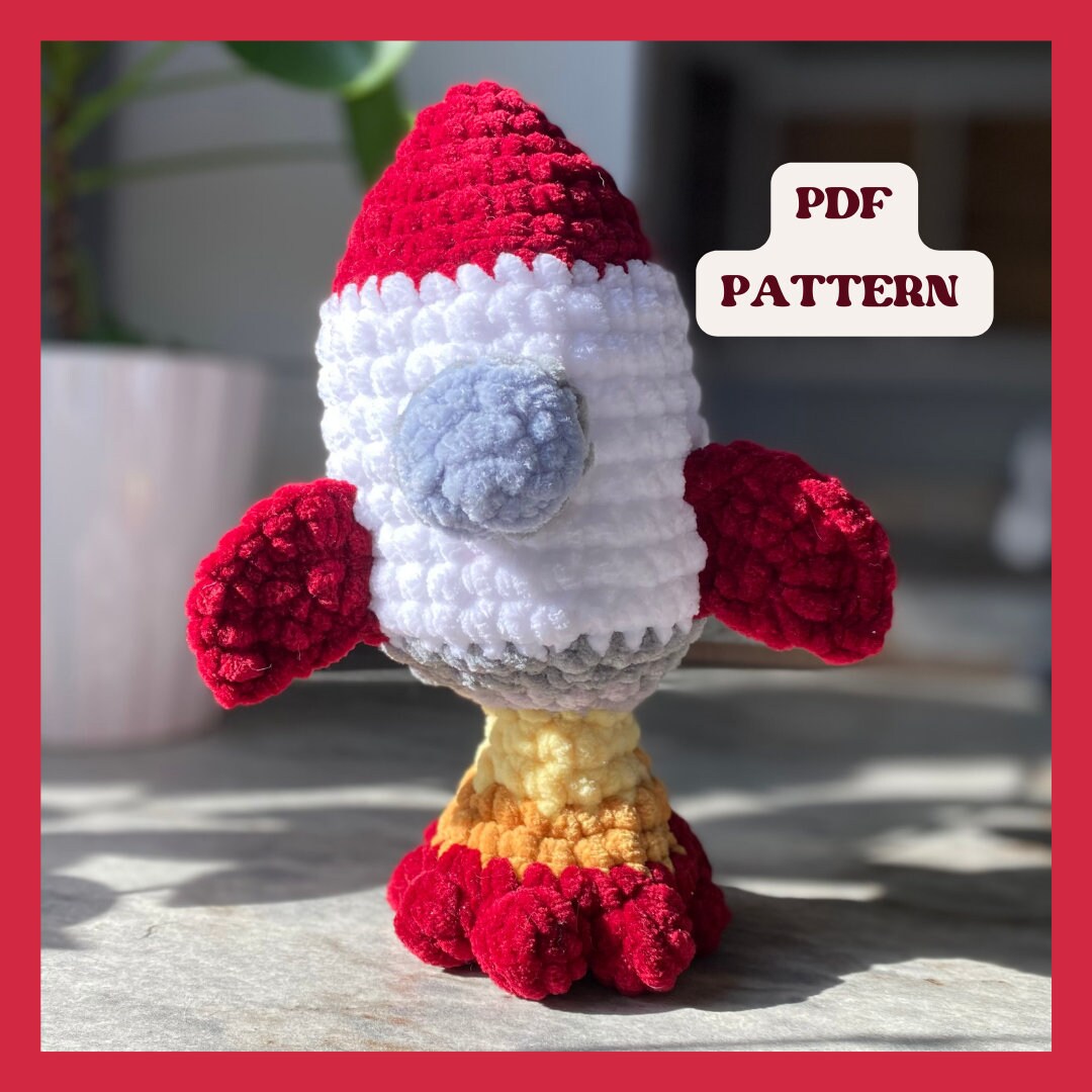Rocket Crochet Pattern, Spaceship Crochet Pattern, Poppable Crochet ...