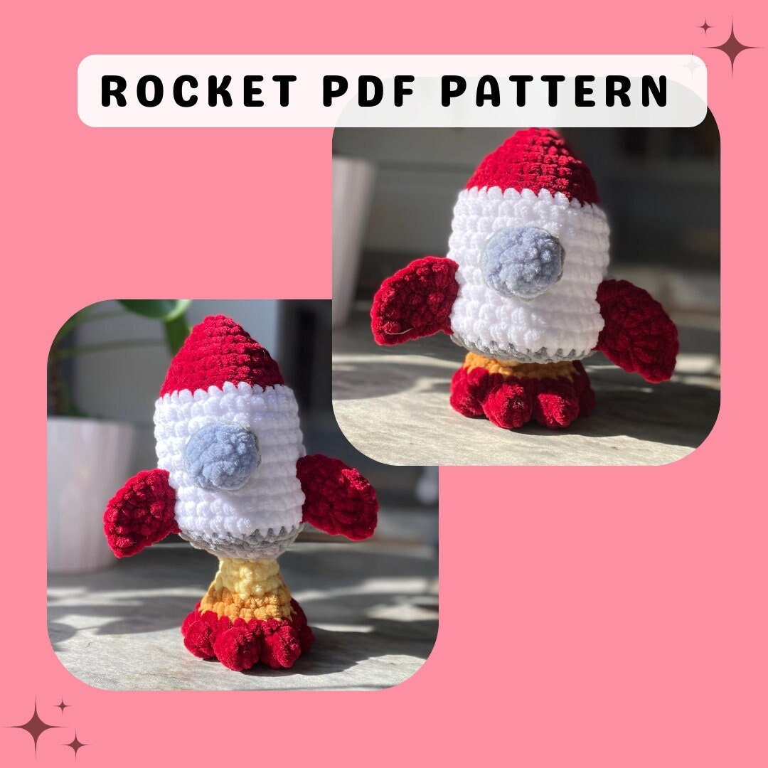 Rocket Crochet Pattern, Spaceship Crochet Pattern, Poppable Crochet ...