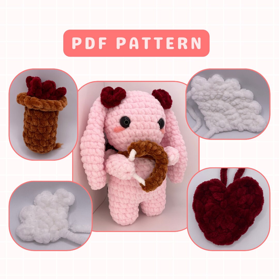 Cupid Bunny & Cupid Mod Crochet Pattern, PDF Pattern, Amigurumi Pattern ...