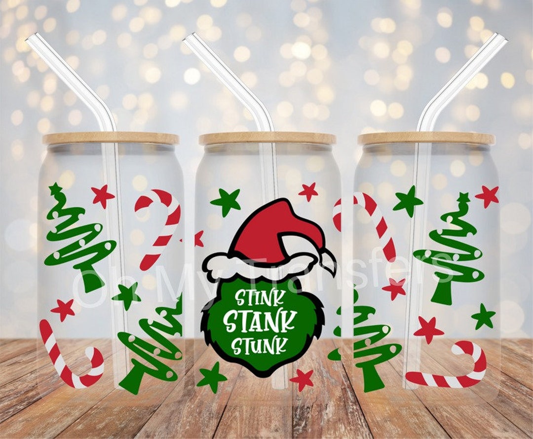 Stink Stank Stunk Green Xmas Cartoon Christmas Cute Glass Cup - Etsy