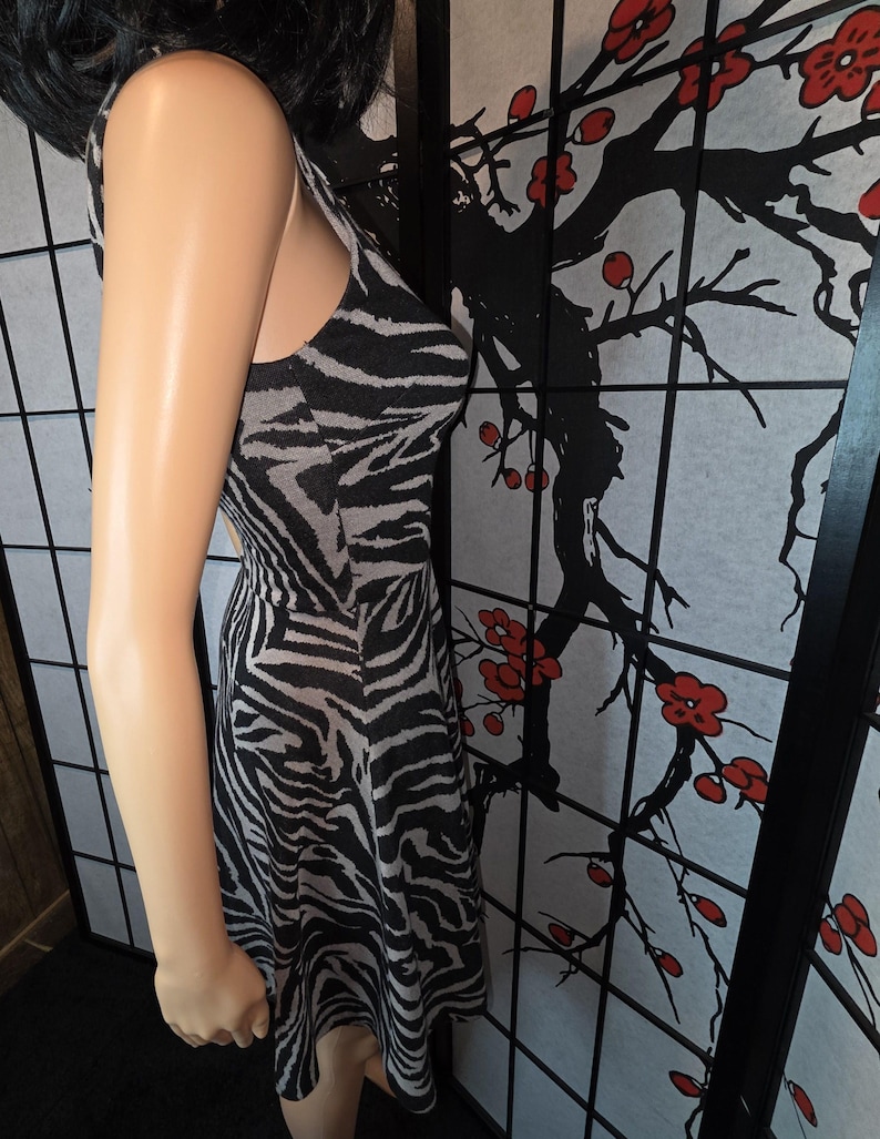 Zebra Pattern Skater Style Dress - Etsy