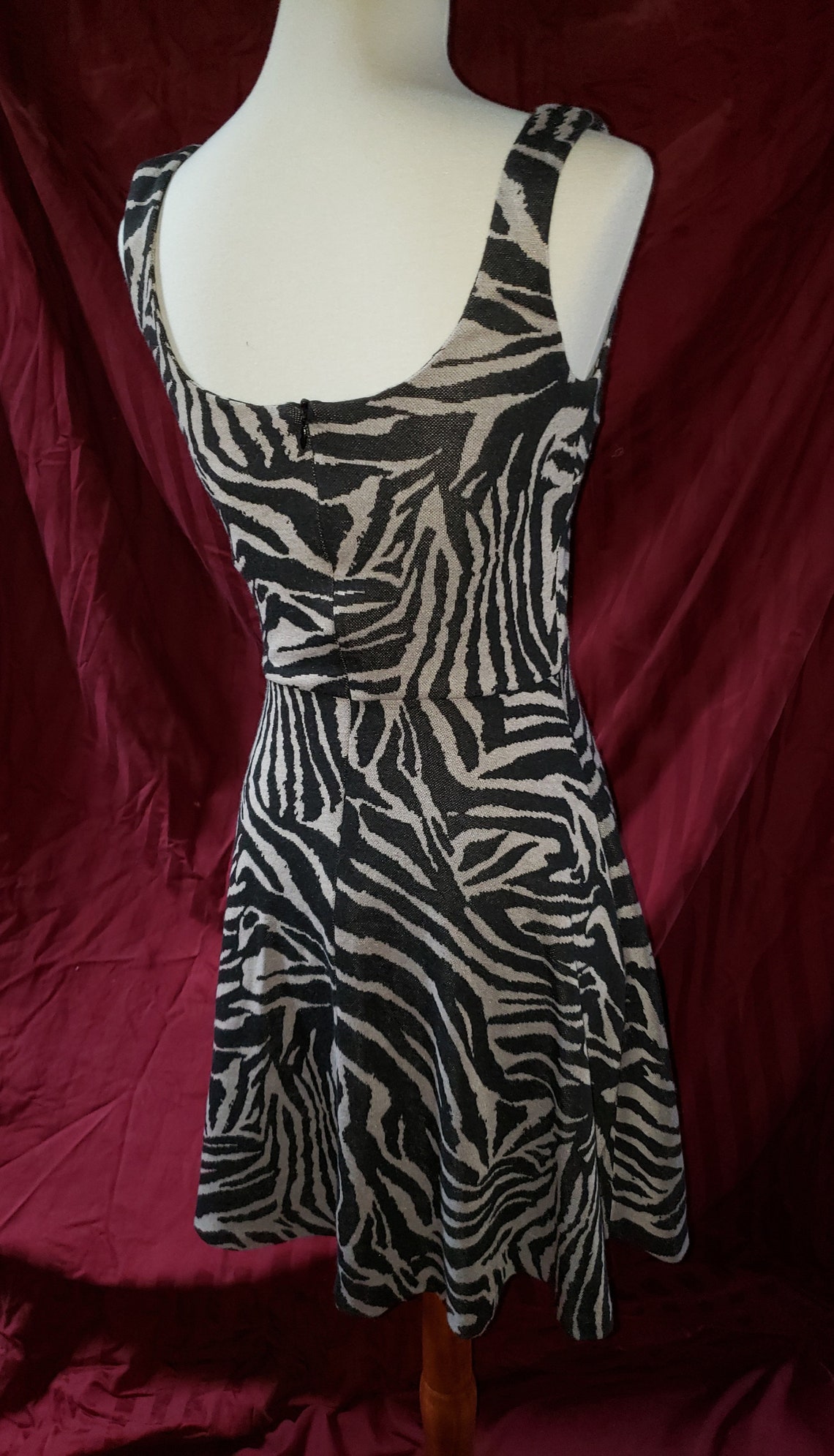 Zebra Pattern Skater Style Dress - Etsy