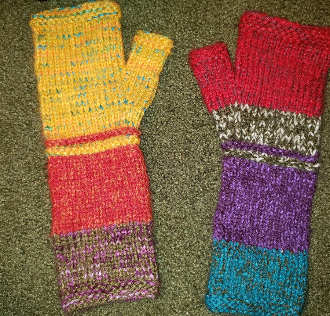 Multicolor Hobo Fingerless Gloves - Etsy