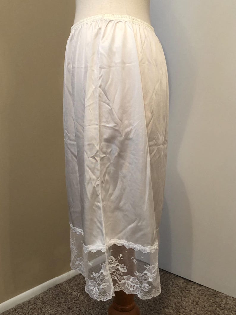 Half Slip, White, Vanity Fair, Size Large, Lacy - Etsy