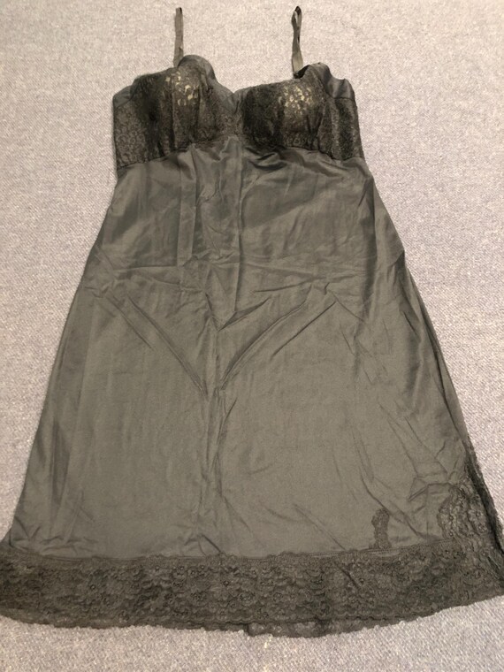 Vintage, Slip Dress, Black, Unbranded, Very Lacy, Sid… - Gem
