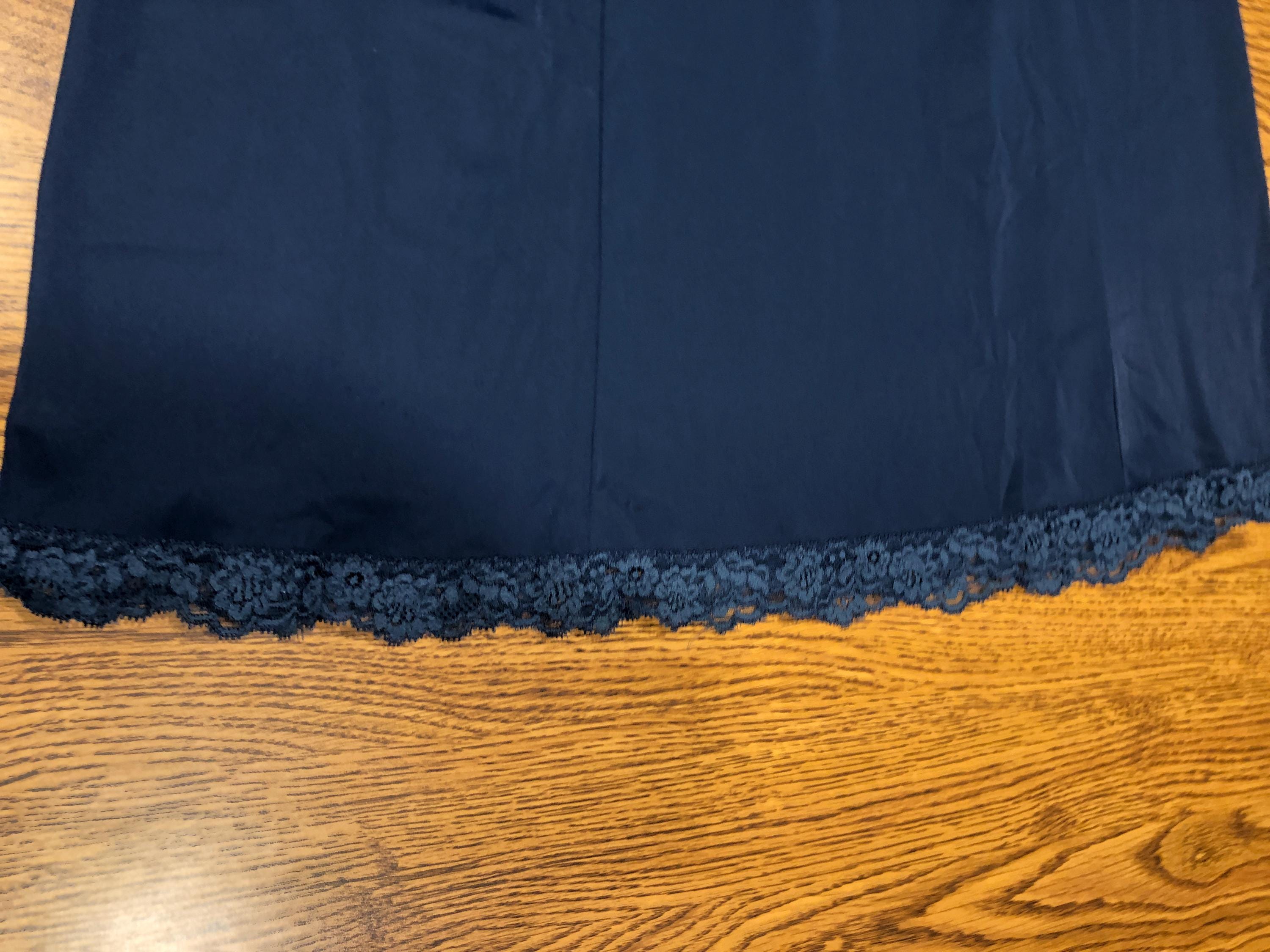 Vintage, Slip Dress, Slip, Nylon, Dark Blue, Lace, Size 38B Short, Full ...