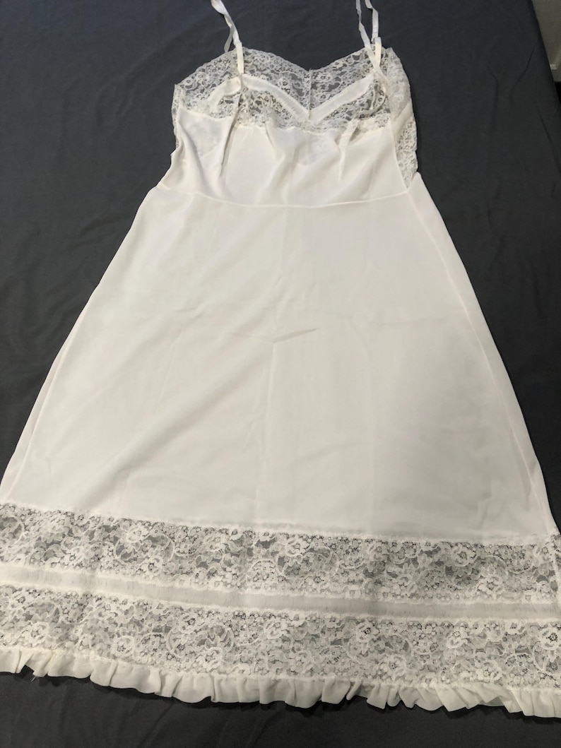 Aristocrat Vintage White Lacy Full Slip - Etsy