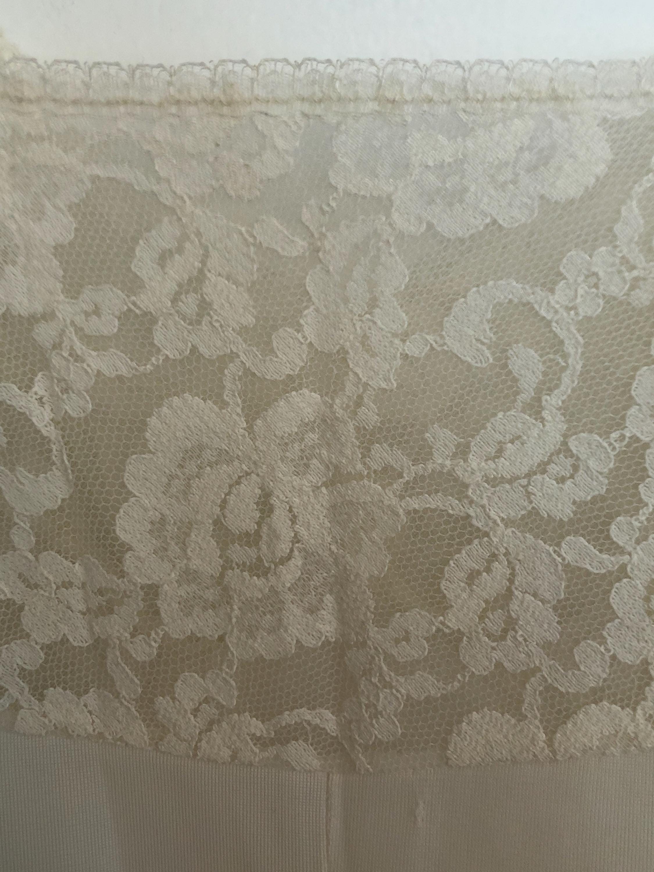 Vintage All White Lacy Full Slip - Etsy