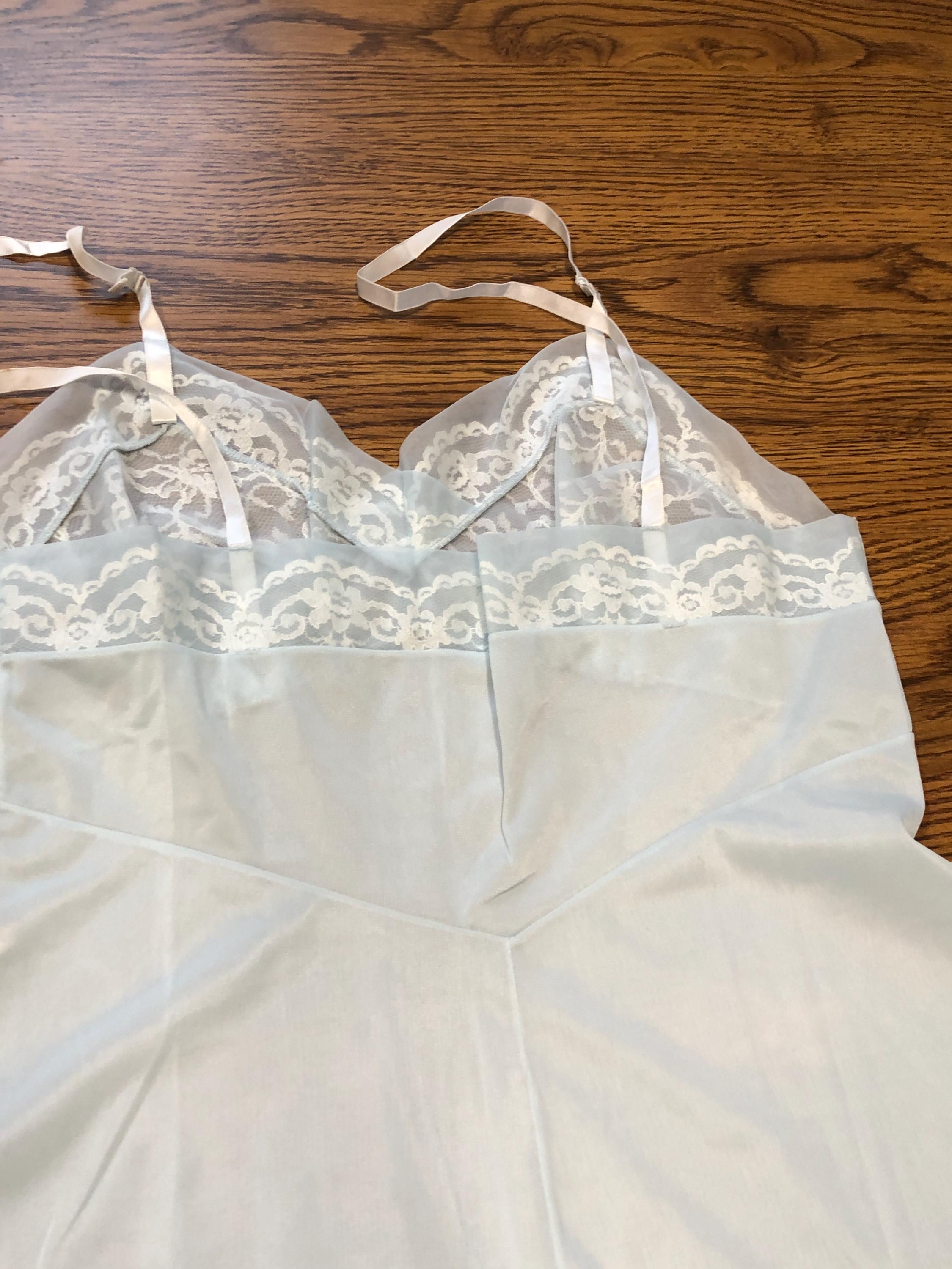 Vintage Baby Blue Lacy Mini Full Slip - Etsy