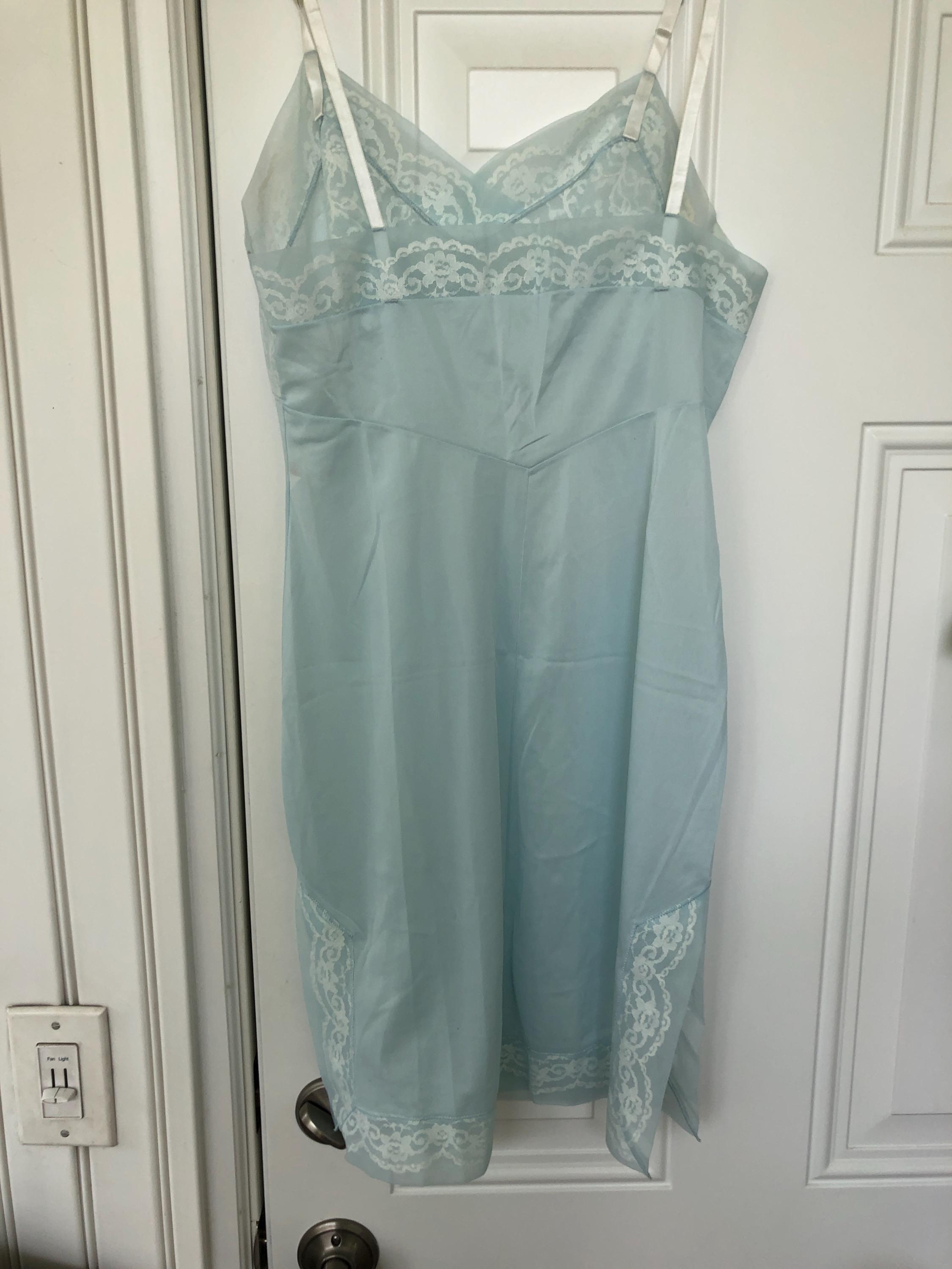 Vintage Baby Blue Lacy Mini Full Slip - Etsy