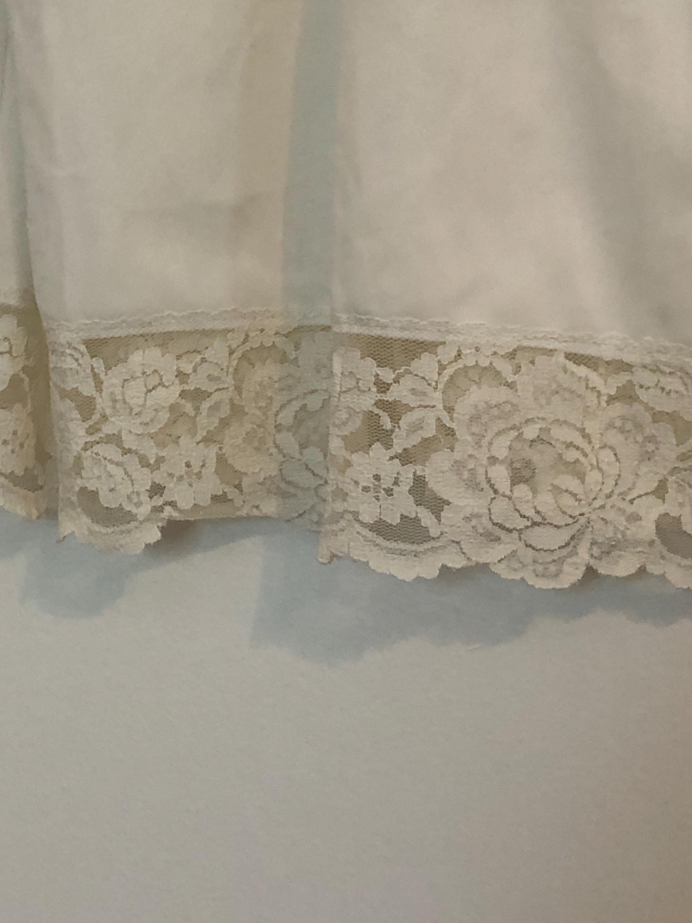 Vintage All White Lacy Full Slip - Etsy