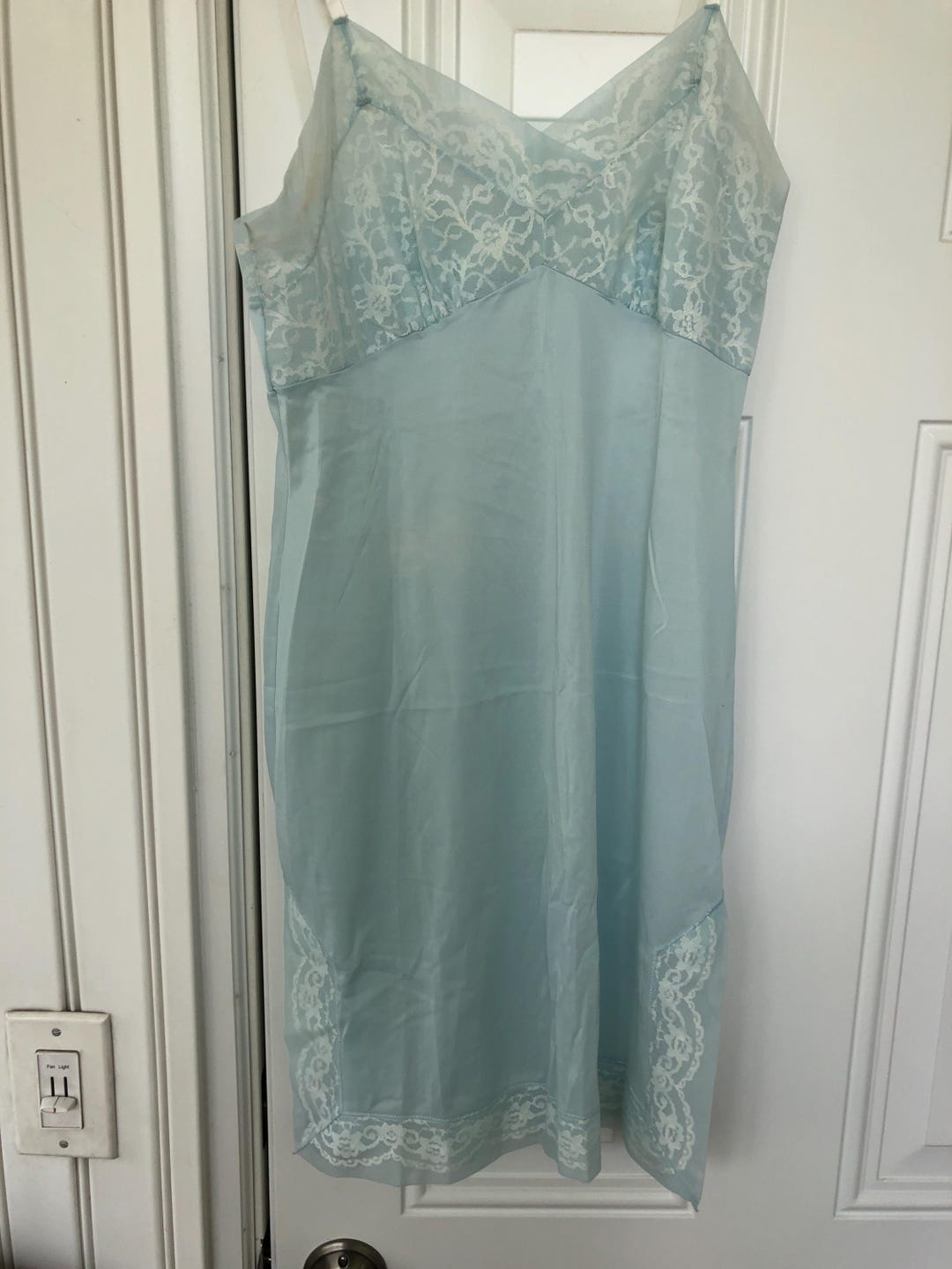 Vintage Baby Blue Lacy Mini Full Slip - Etsy